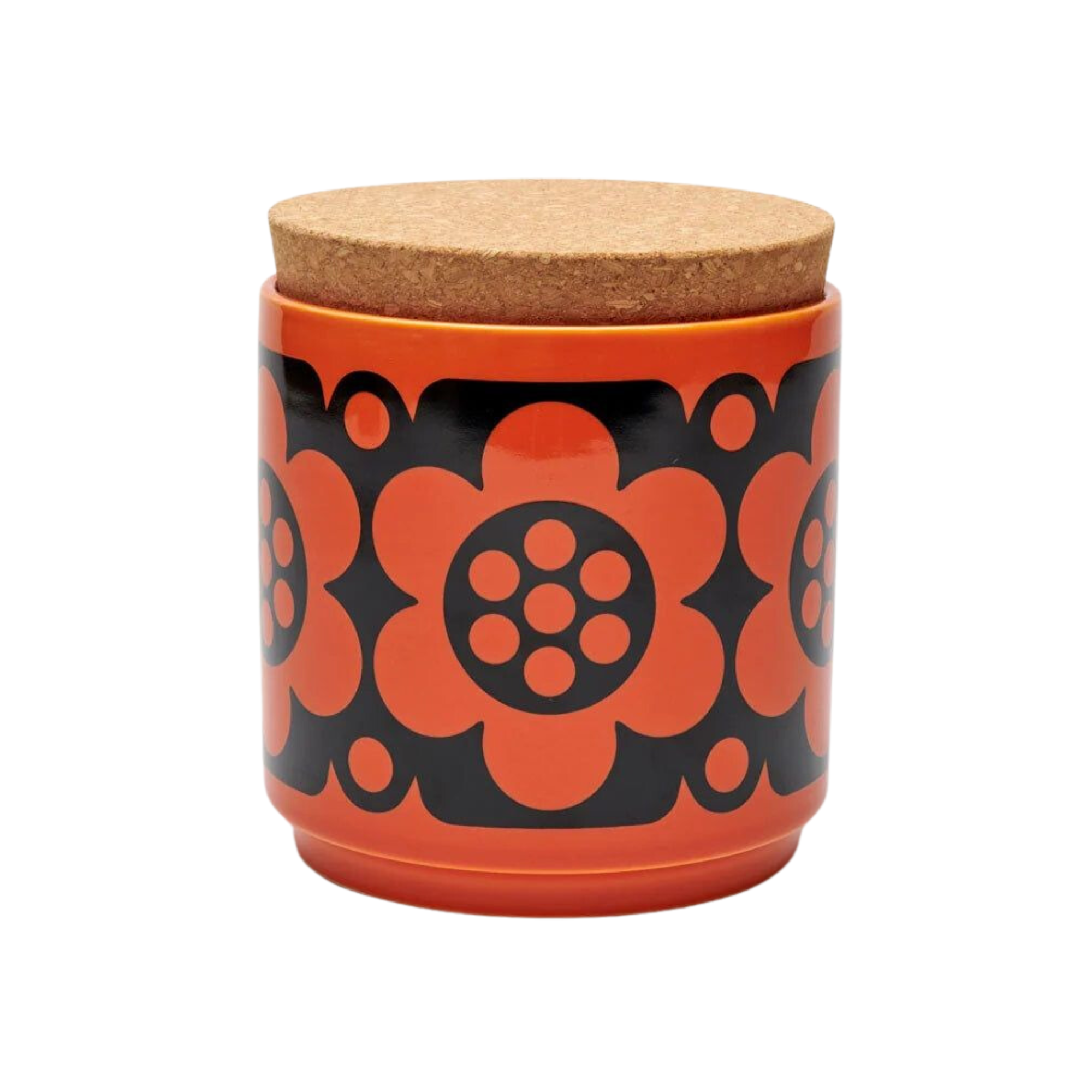 Hornsea Storage Jar - Geo Flower Orange – Baltic Shop