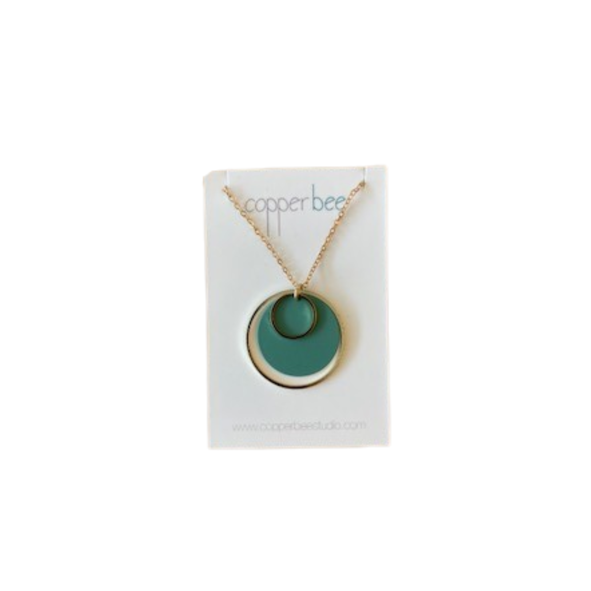 Colour & Brass Double Hoop Pendant Necklace – Baltic Shop