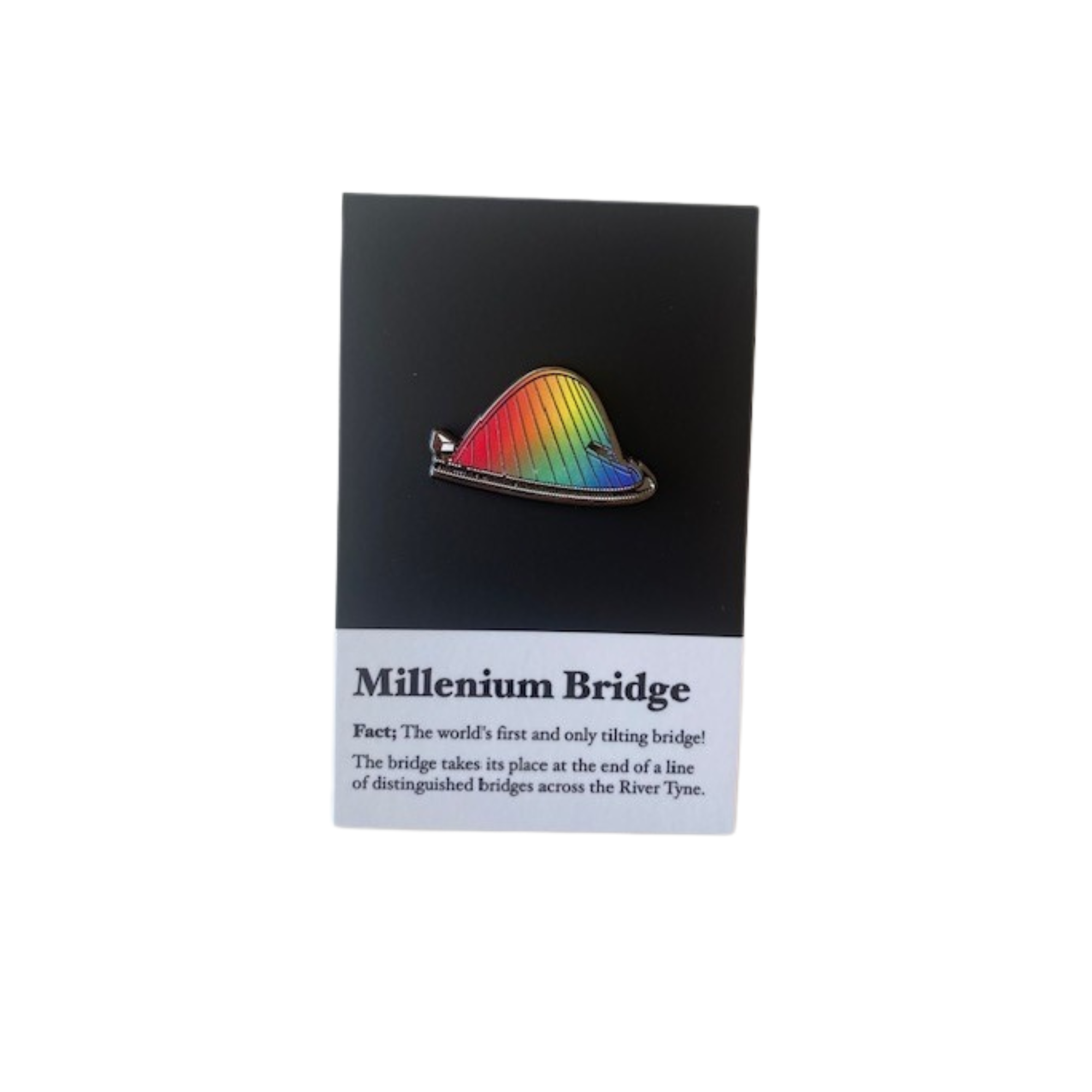 Rainbow Millennium Bridge Enamel Badge – Baltic Shop