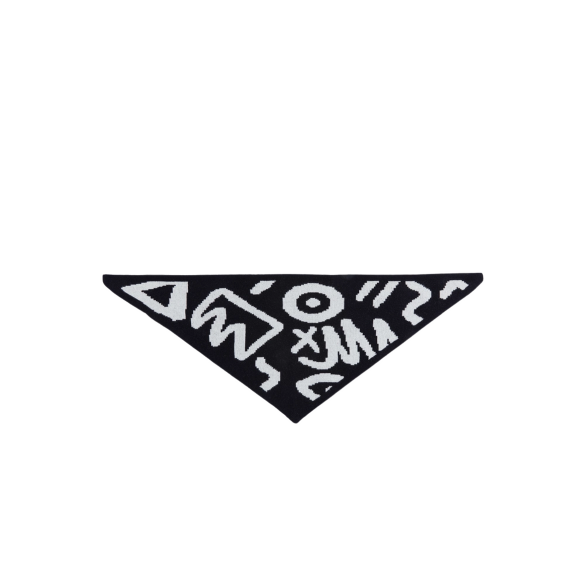 Miss Pompom Doodle Black Wool Triangle Scarf – Baltic Shop